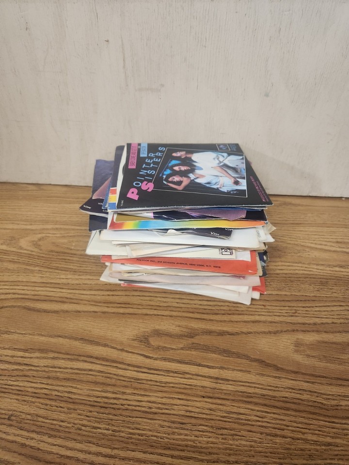 Lot Of 75 45's Records Jukebox 7" 45 rpm Mixed Genres 70's 80's rock ...