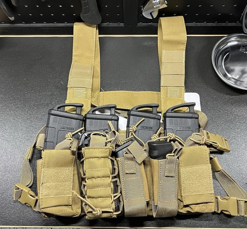 ***NEW*** Tan Tactical 5.56/223 Chest Rig Lightweight Prepper, Bugout ...