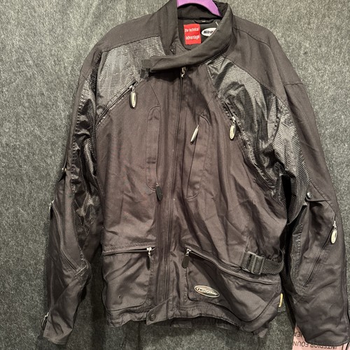 Nitro Motorcycle Racing Jacket Armored Padded Size XXXL Black | eBay