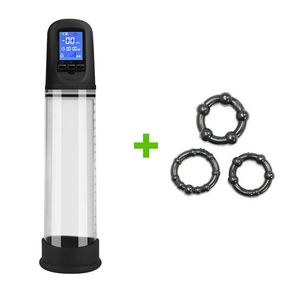 Electric LCD Vacuum Penis Pump for ED Male Enhancement Enlarger 4 Speed ...