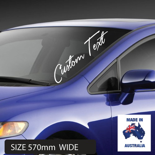 CUSTOM TEXT Personalised Windscreen Lettering Name Vinyl Styling Car ...