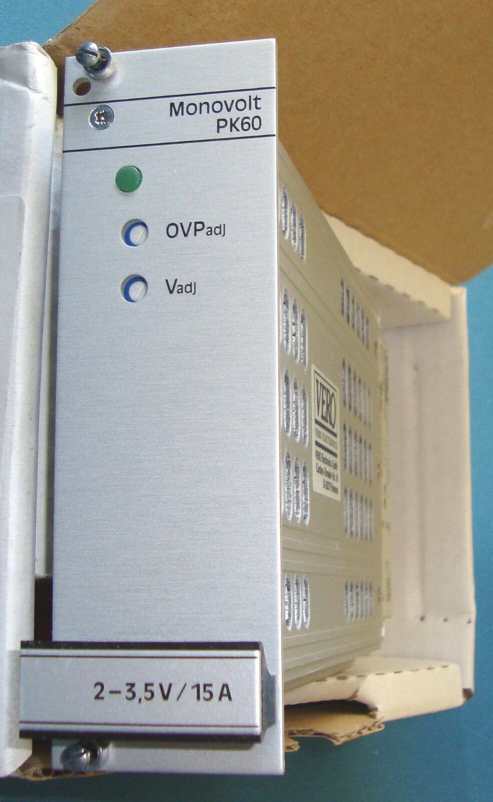 VERO MONOVOLT PK60-III CE 116-010196L Power Supply 115Vac or 230Vac, 3 ...