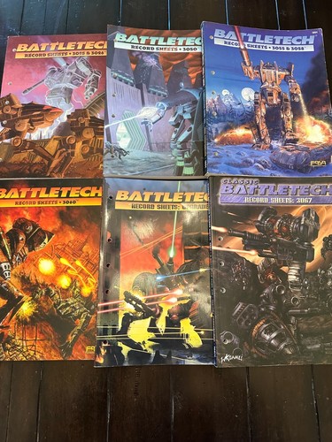 Classic Battletech Book Lot Mech Record Sheets Excellent Condition 6 ...