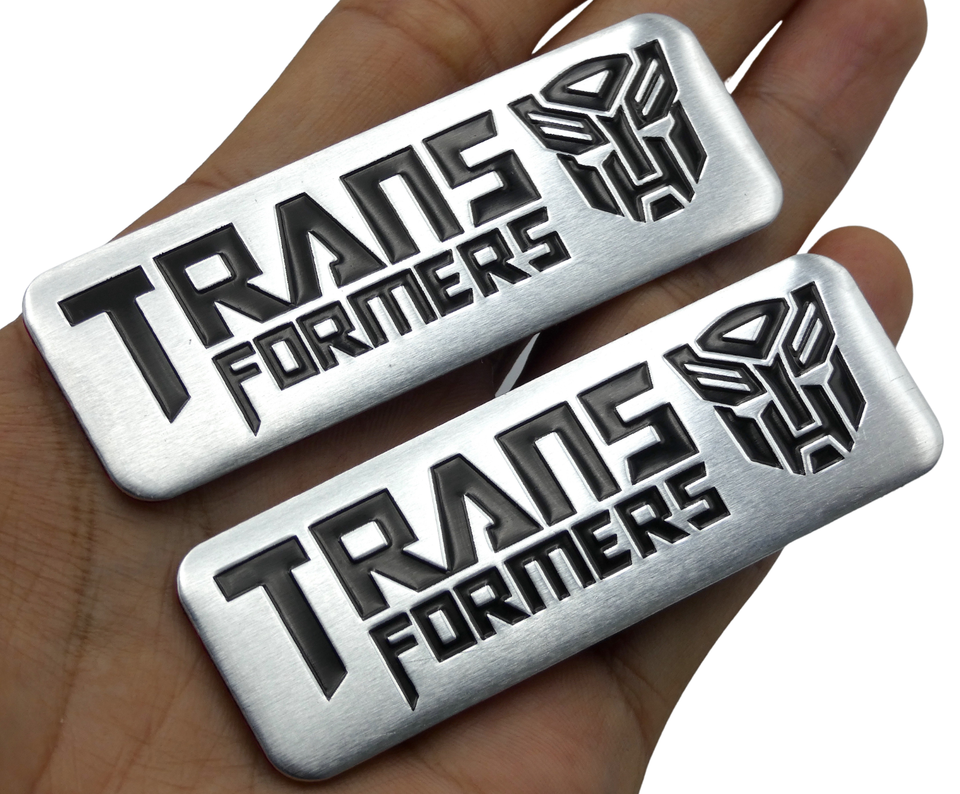 2x Metal Transformers Emblem Sticker Decal Optimus Prime Tailgate Badge ...
