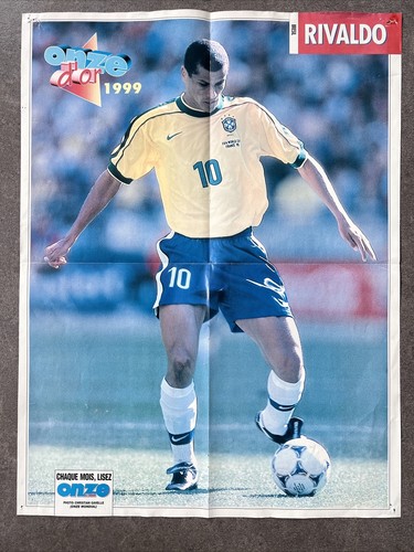 Poster RIVALDO - Brasil / Barcelona - ONZE MONDIAL - France World Cup ...