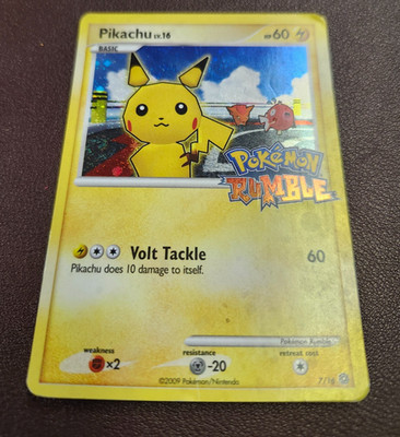 Pikachu - 7/16 - Pokemon Rumble - Holo Stamped - Pokémon TCG 2009 -LP ...