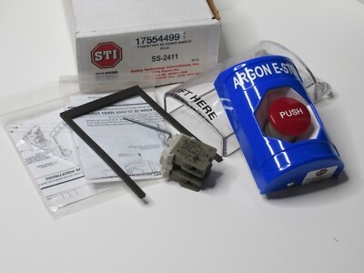 (NEW) STI SS-2411 , SS2411 Push/Turn to Reset Switch Blue Stopper ...