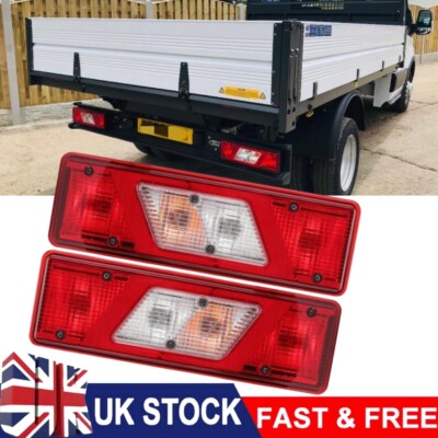 2x Rear Tail Light Brake Lamp W/Bulbs For Ford Transit MK8 Tipper ...