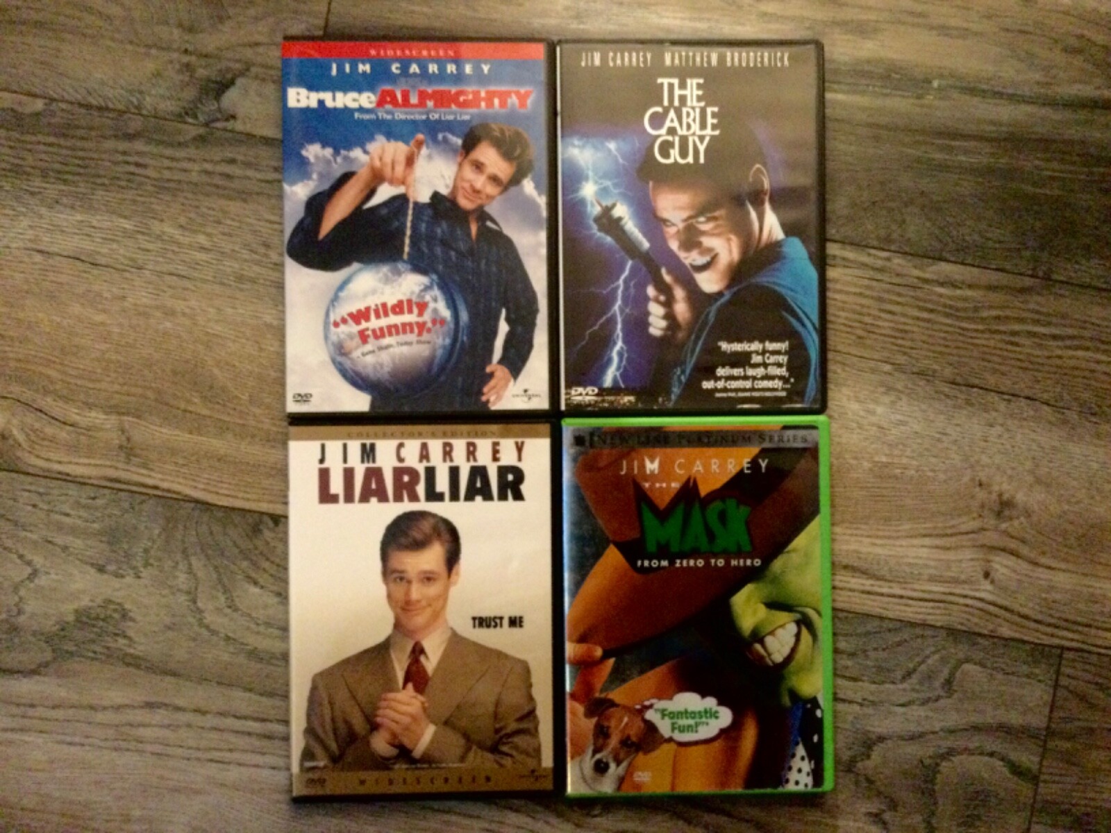 Jim Carrey (4) DVD Set - Bruce Almighty, Liar Liar, Mask, Cable Guy ...