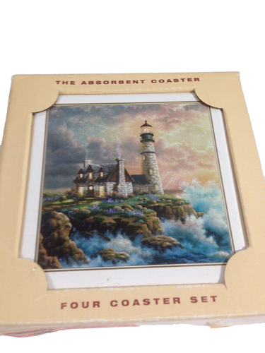 Absorbastone Absorbent Coaster Set of 4 Lighthouse Coasters | eBay