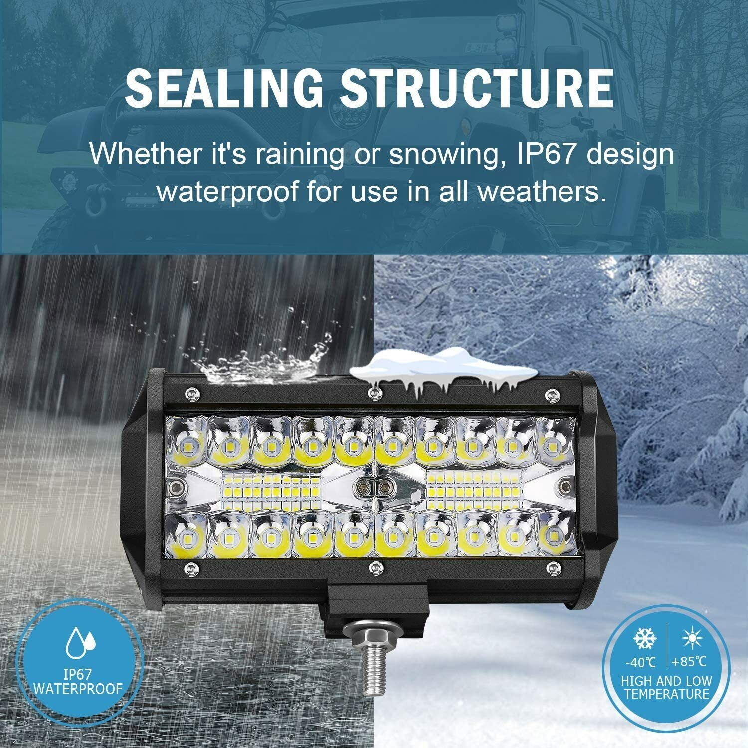 7" LED Marine Lights Pods Pontoon Boat HeadLights Spreader Docking ...