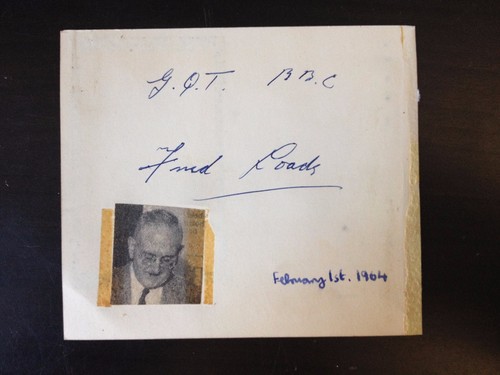 FRANKLIN ENGELMANN / FRED LOADS - GARDNERS PROGRAMME - SIGNED VINTAGE ...