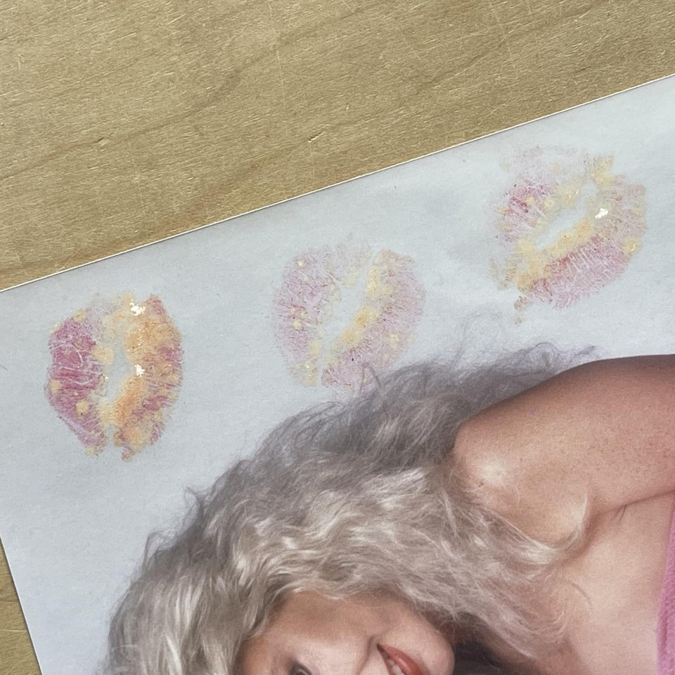 MORGANNA THE KISSING BANDIT Signed Photo w/Lipstick Imprints 8x10 ...