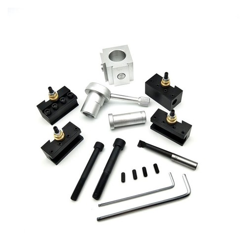 CNC Lathe Machine Mini Quick Change Tool Holder Post Cutter Screw Kit ...
