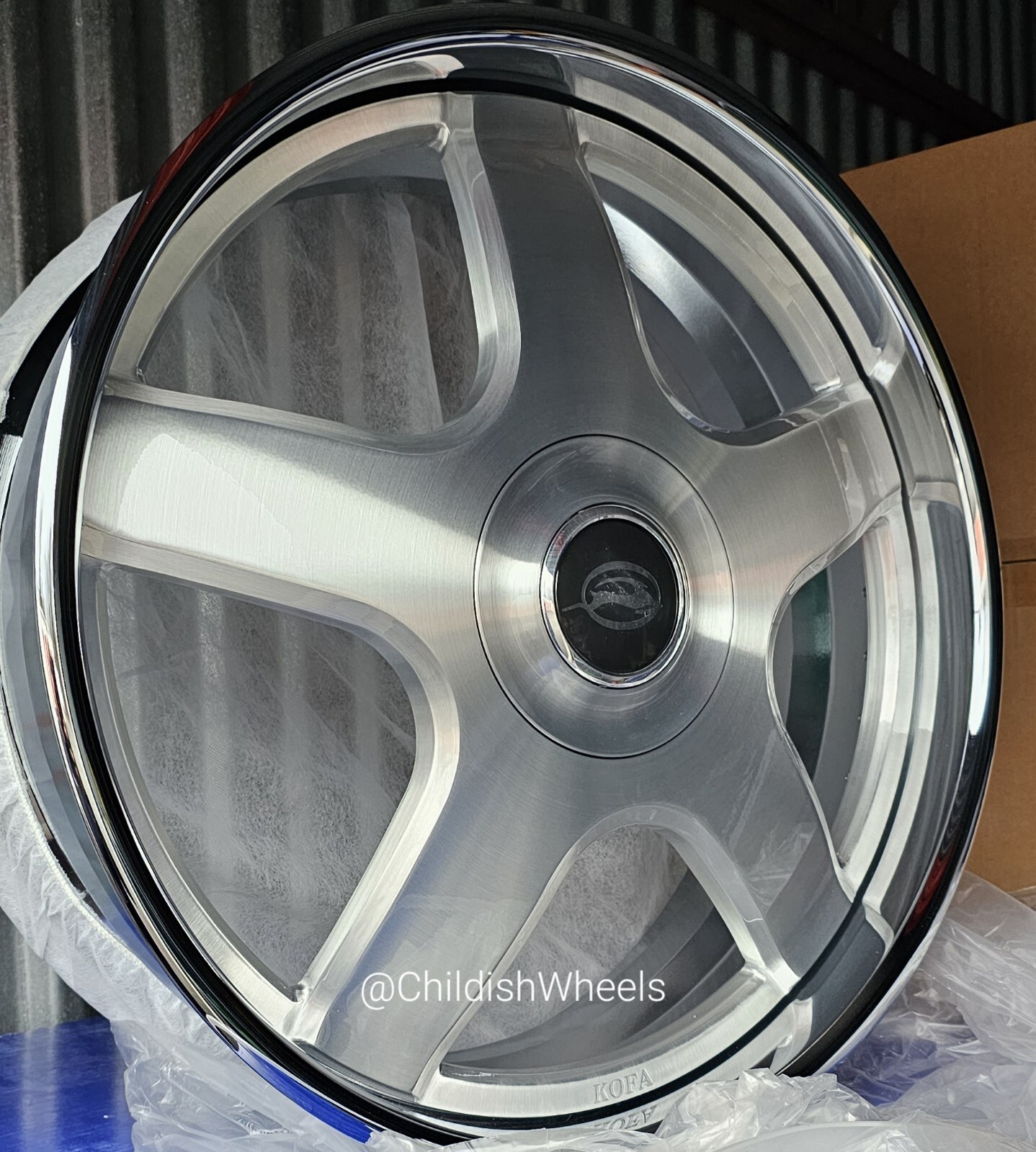 24" Inch STAGGERED Brushed Face Replica Impala SS 5x127 2pc Wheels Rims ...