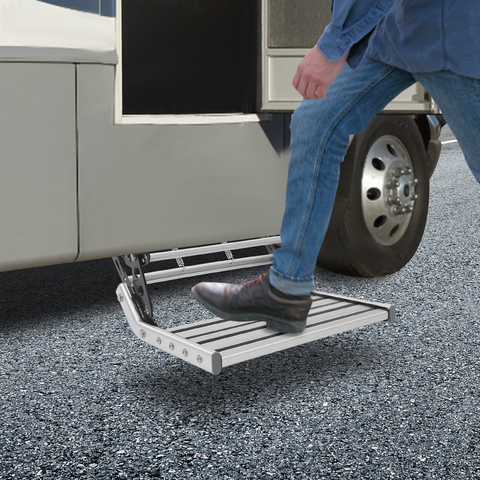 Folding RV Step, RV Camper Step, Manual RV Step with LED Light | eBay