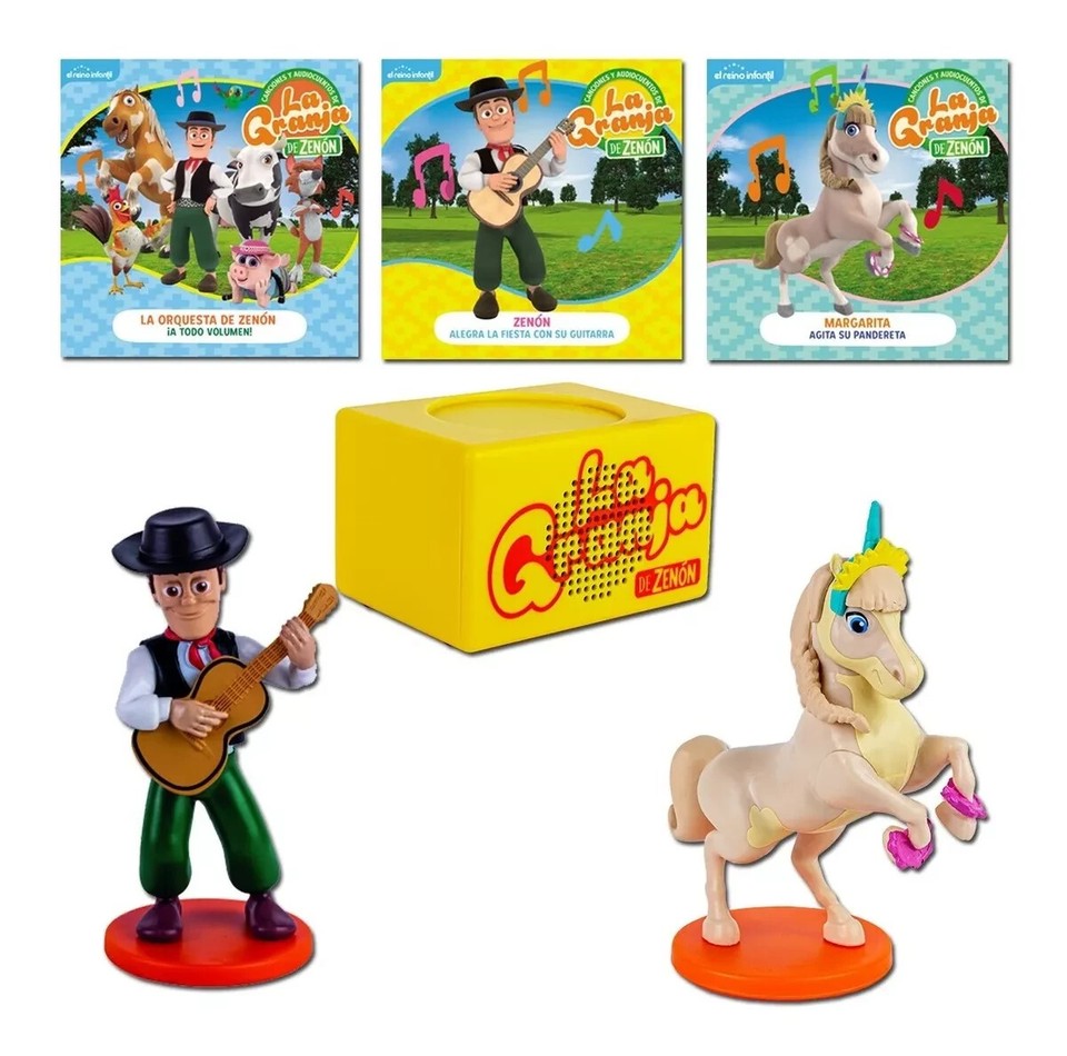 Audiocuentos La Granja De Zenon Kit X11 Figuras + Parlante | eBay