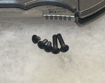 Black Stainless Steel T6 Torx Screws for Zero Tolerance ZT0450 Knife ...
