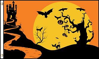 HALLOWEEN TERROR NIGHT FLAG 3' x 5' - HALLOWEEN FLAGS 90 x 150 cm ...