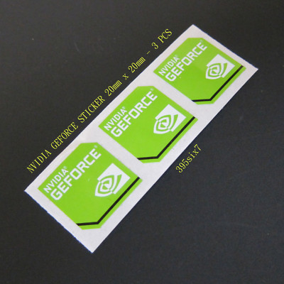 3x NVIDIA GEFORCE Sticker 20mm x 20mm Green | eBay
