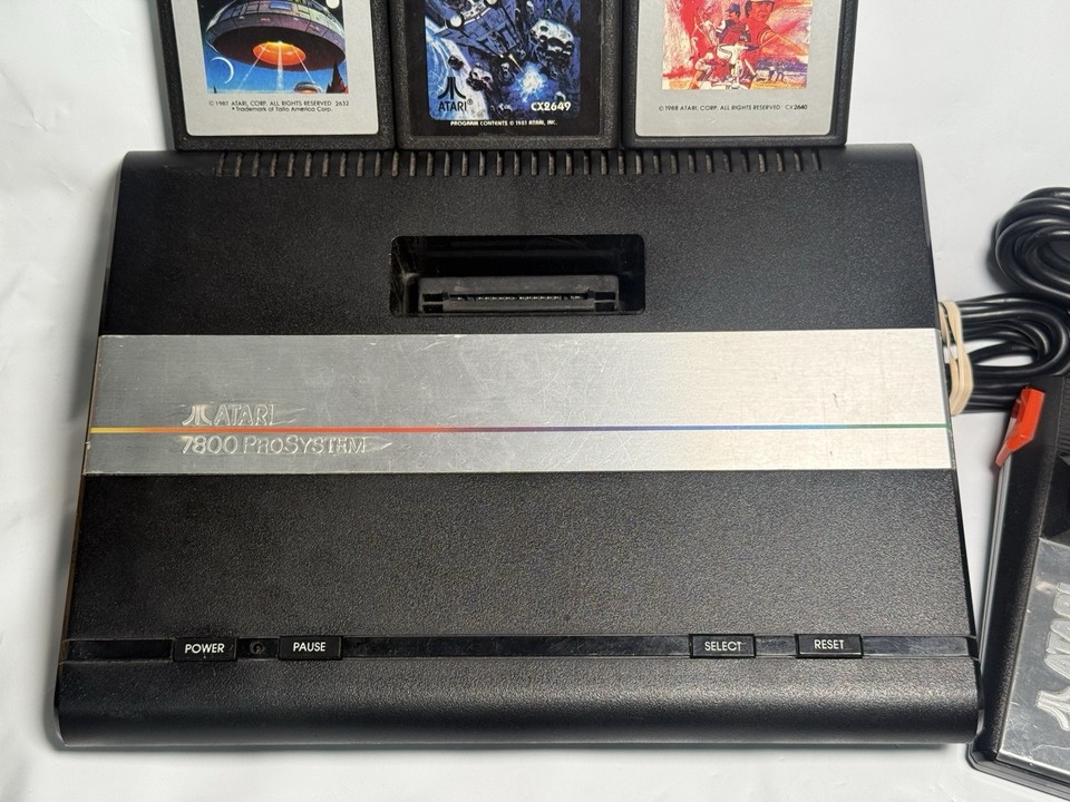 Atari 7800 ProSystem Console Cleaned - W/ Controllers & Games | eBay