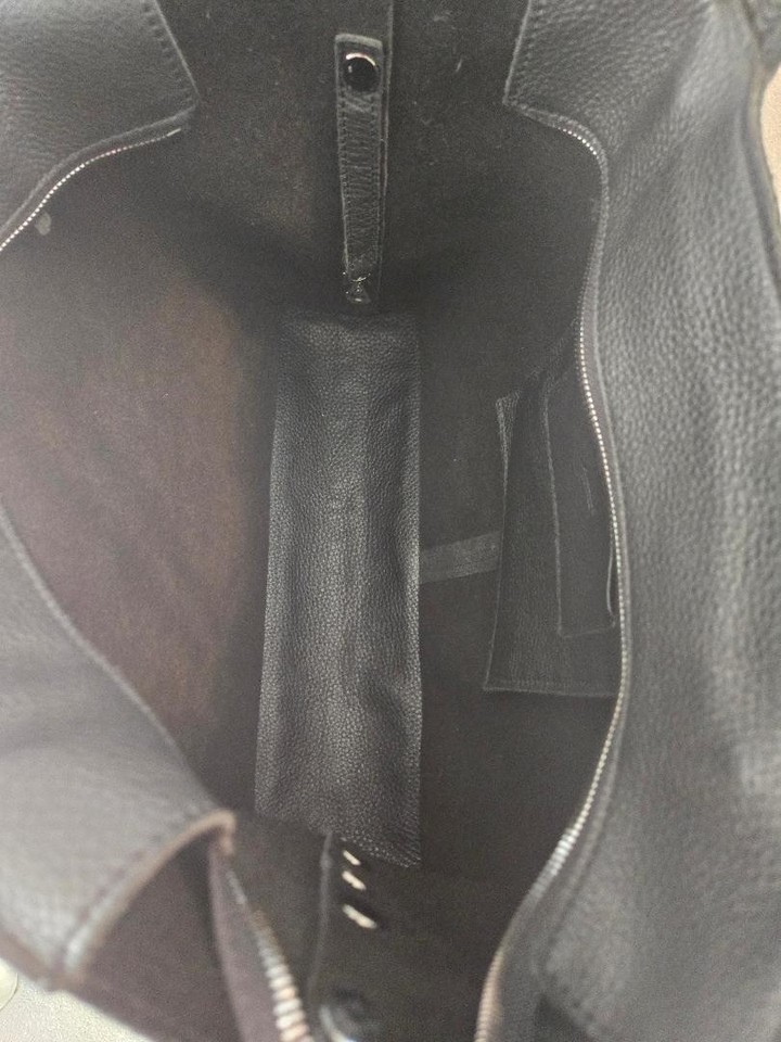 Hammitt Oliver Black Leather Gunmetal Stud Tote Shoulder Bag Retails ...