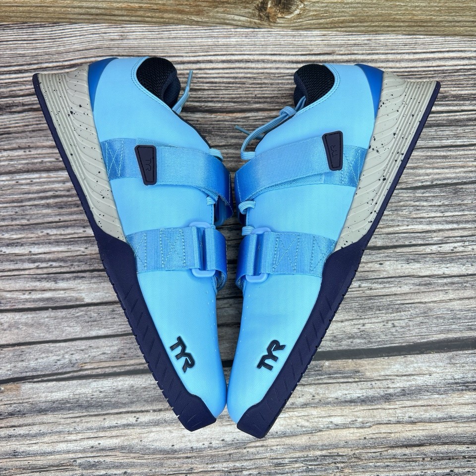 Mens Size 10.5 Worn Once TYR L-1 Lifter Shoes Blue Weightlifting Gym ...