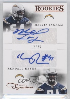 2012 Prime Signatures Combo /25 Melvin Ingram III Kendall Reyes Rookie ...
