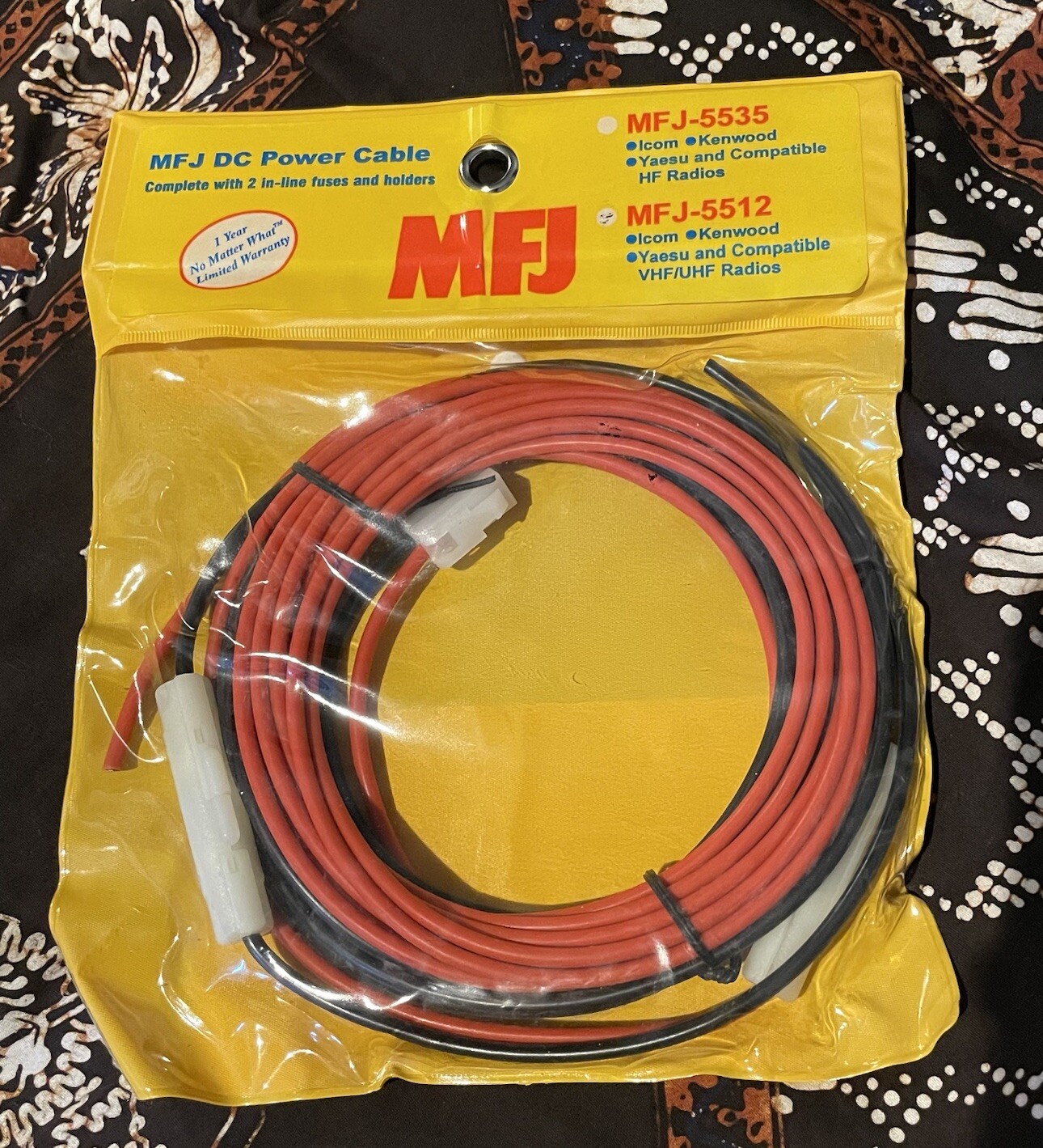 MFJ-5512 MFJ-5535 Replacement DC Power Cable for Radios ICOM KENWOOD ...