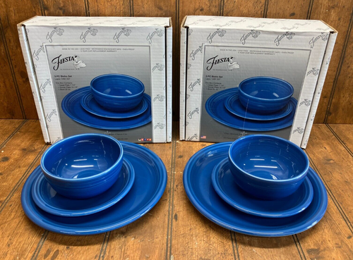 Qty. 2 - Fiesta 3 Pc. Bistro Set Lapis Blue 1482 337 w/ Boxes - 6 Total ...