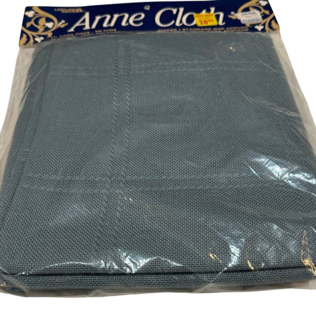 NEW Leisure Arts Anne Cloth Afghan Fabric 18 Count Blue 1 1/4 Yards 58 ...