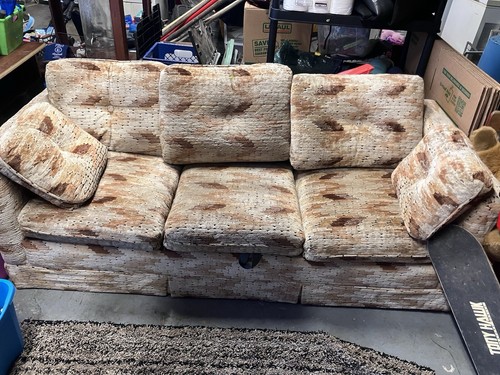 Retro Garage Sofa Set With Hide A Bed | eBay
