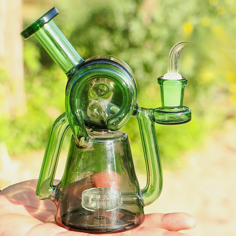7'' Vortex Recycler Glass Bong Filter Water Pipe Percolate Hookah ...