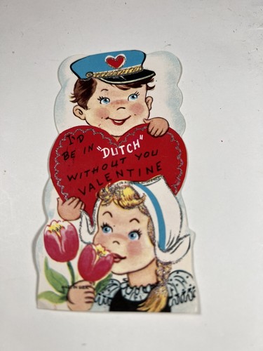 Vintage Valentine Card Dutch Boy And Girl | eBay