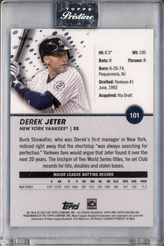 2023 Topps Pristine Pristine Refractors #101 Derek Jeter | eBay