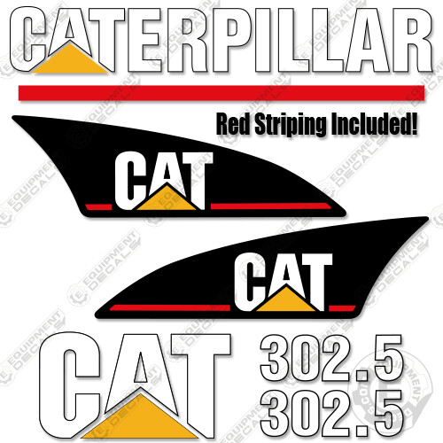 Fits Caterpillar 302.5 Decal Kit Mini Excavator Equipment Decals | eBay