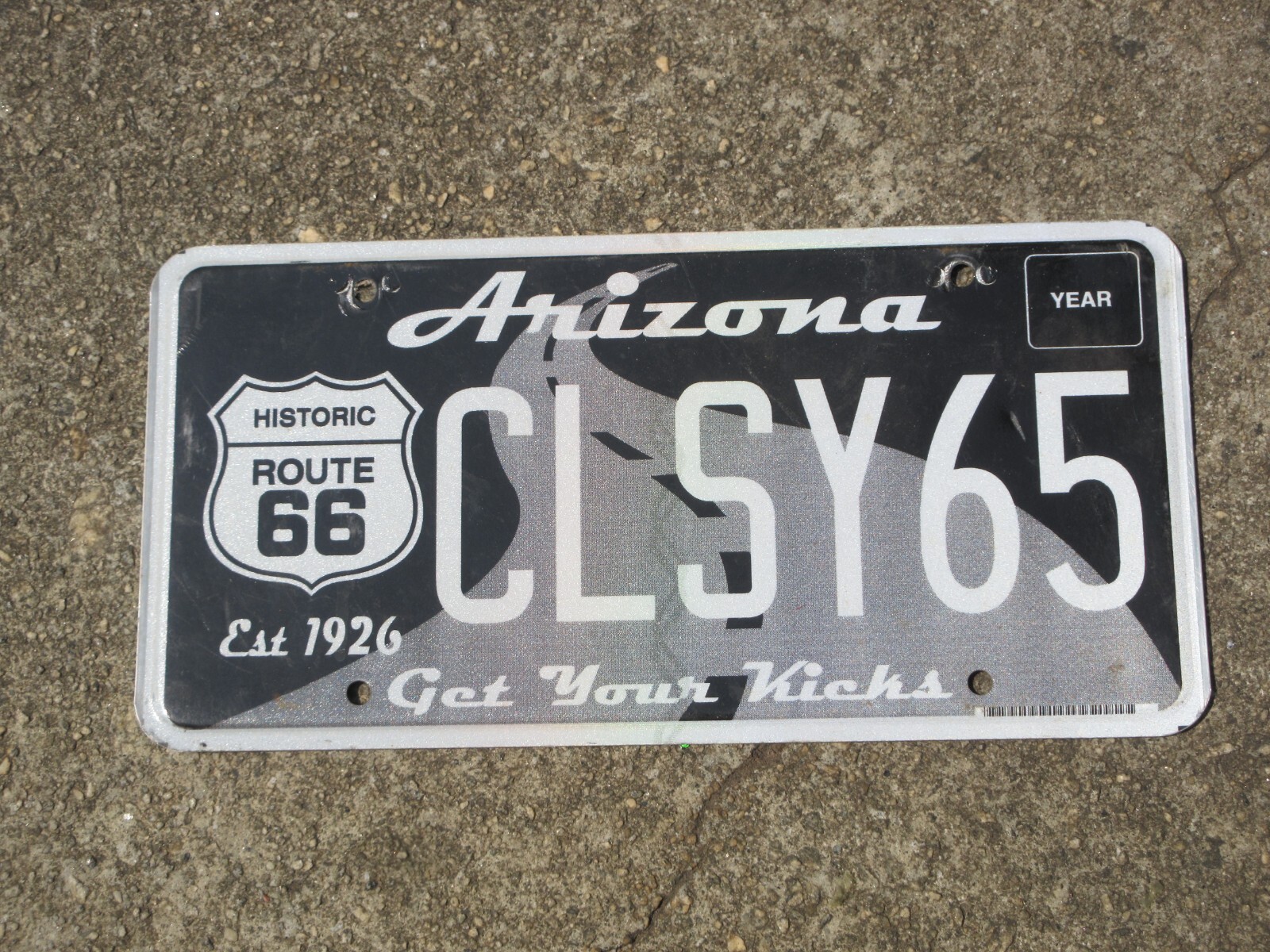 Arizona Historic Route 66 License Plate AZ Get Your Kicks CLSY65 CLASSY ...