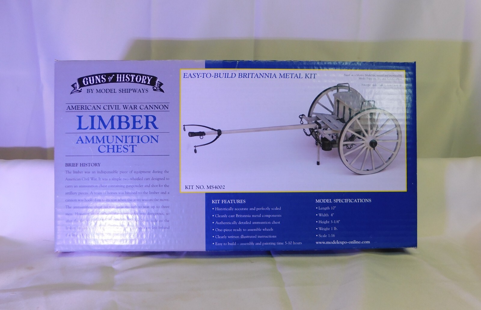 MODEL SHIPWAYS GUNS OF HISTORY MS4002 CIVIL WAR LIMBER AMMUNITION CHEST ...