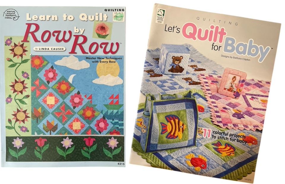 Lot of 2 Quilting Books Let's Quilt for Baby & Learn to Quilt Row by ...