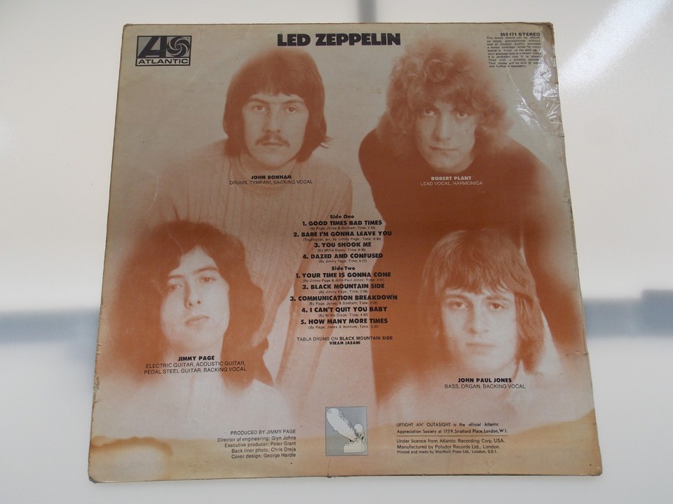 Led Zeppelin 1st press LP turquoise superhype uncorrected matrix | eBay