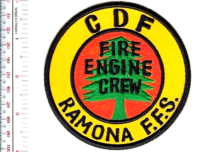 Hot Shot Wildland Fire Crew Ramona Forest Fire Station CDF Patch vel NO ...