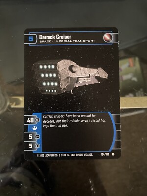 Carrack Cruiser Star Wars TCG ANH WOTC UNPLAYED NM 124/180 | eBay