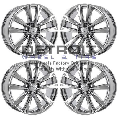 19" LEXUS RX350 PVD BRIGHT CHROME WHEELS-H RIMS FACTORY OEM 74279 ...