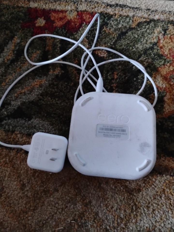 Eero B010001 2nd Generation Gen AC Tri-Band Mesh Router White w/ Power ...