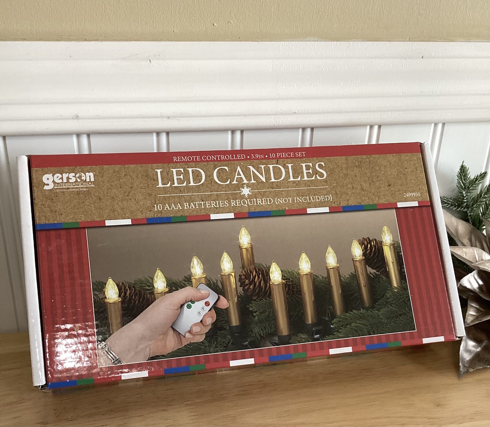 Gerson Infrared Remote Control Gold LED Candles Clip On Set of 10, 3 ...