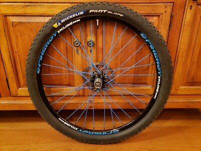 Spinergy Xyclone Rear Wheel, Disc rim, blue spokes, vintage 26" mtb ...