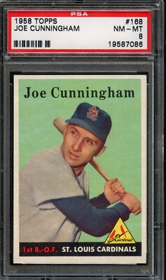 BB - 1958 - Topps - #168 - Joe Cunningham - PSA 8 - NM-MT | eBay