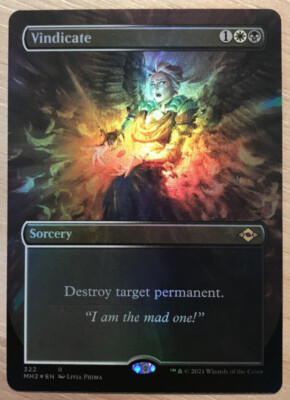 mtg magic vindicate EXTENDED BORDERLESS foil ENGLISH justification full ...