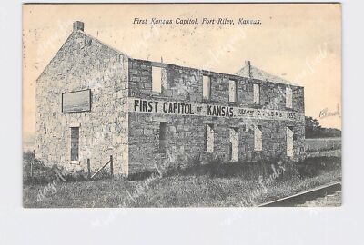 PPC Postcard KS Kansas Fort Riley First Kansas Capitol 1855 | eBay