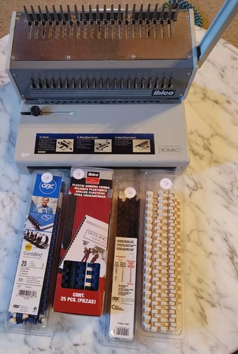 IBICO KOMBO Heavy Duty Manual Hole Punch & Comb Binding Machine With ...